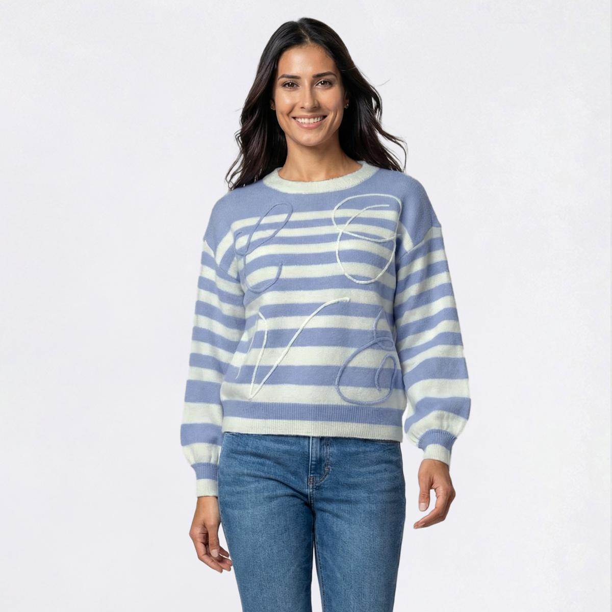 Click here for Womens Nicole Miller Long Sleeve Stripe Stitched L... prices